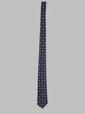 Saint Laurent Cravatta In Jacquard Di Seta - Blue