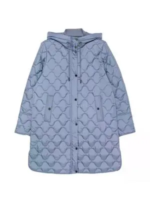 BETTY BARCLAY Quilted Hooded Coat - Blue
