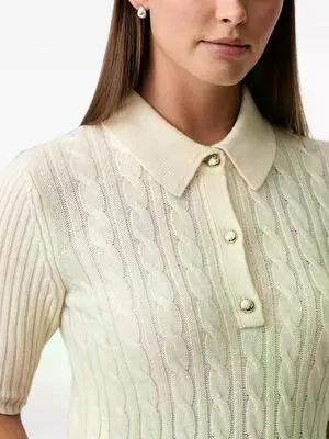 JOOP! Cable-knit Short-sleeve Polo Top