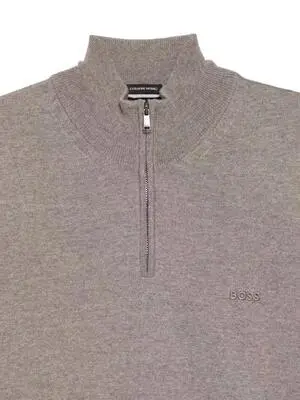 BOSS Quarter-zip Virgin Wool Sweater