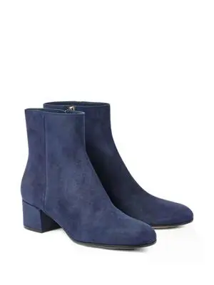 GIANVITO ROSSI Joelle Suede Ankle Boots - Blue