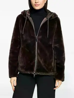 BETTY BARCLAY Reversible Faux-fur Hooded Jacket