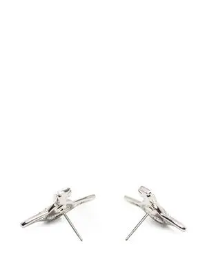 VIVIENNE WESTWOOD Small Neo Bas Relief Orb Crystal-embellished Earrings