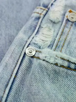 BRAM’S FRUIT Distressed Wide-leg Jeans