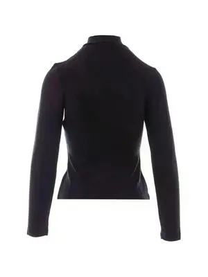 Farm Rio Flower-appliqué High-neck Sweater