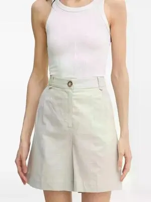 BENETTON Check-pattern Pleated Shorts