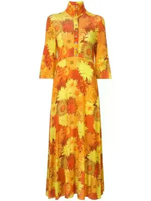 ELLERY Soirée Floral Print Skirt - Yellow