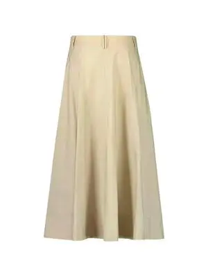 Brunello Cucinelli Pleated A-line Midi Skirt
