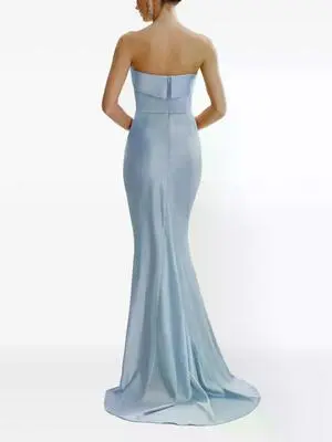 FRAMBOISE Dhara Strapless Satin-finish Maxi Dress
