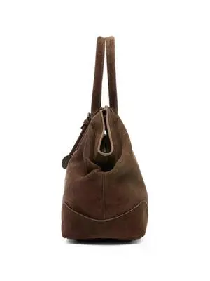 Ash Justine Crocodile-effect Suede Tote Bag
