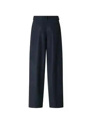 Pinko Straight-fit Nubuck-leather-effect Trousers