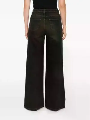 D.exterior Faded-effect Wide-leg Jeans