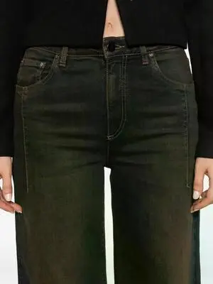 D.exterior Faded-effect Wide-leg Jeans