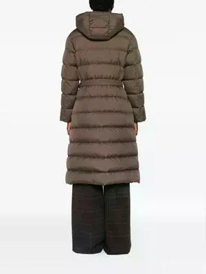 Max Mara Quilted Belted Parka - Brown