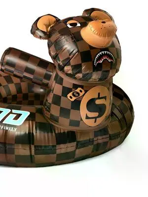 SPRAYGROUND Money Bear Checker-pattern Floaty