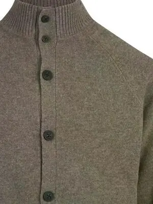 MC2 SAINT BARTH Beige Galway Lambswool Cardigan With High Collar