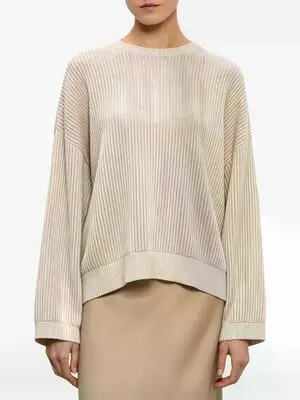 Brunello Cucinelli Ribbed-knit Dropped-shoulder Sweater