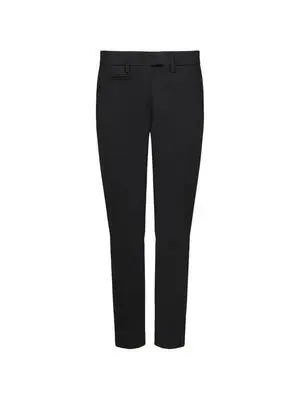 DONDUP Logo-plaque Tailored Trousers - Black