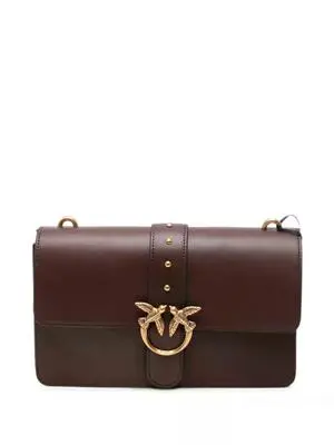 Pinko Small Love One Classic Studded Shoulder Bag - Brown