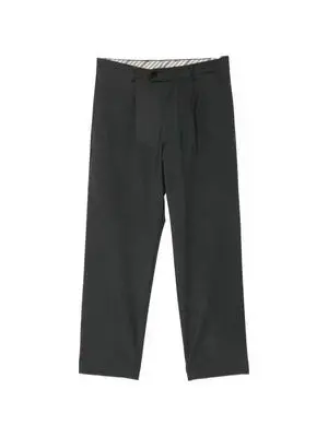 AMARANTO Pleated Straight-leg Trousers - Grey