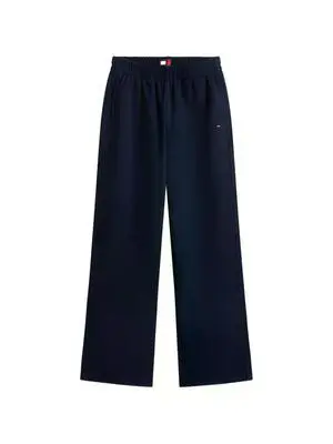 Tommy Hilfiger Logo-embroidered Wide-leg Track Pants - Blue