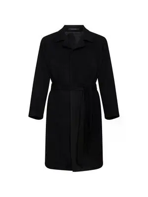 Tagliatore Belted Single-breasted Coat - Black