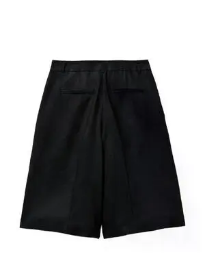 BENETTON Pleat-detail Linen Shorts
