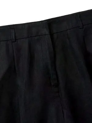 BENETTON Pleat-detail Linen Shorts