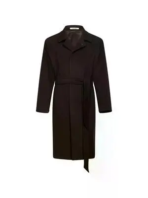 Tagliatore Belted Single-breasted Coat - Brown