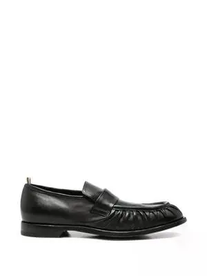 Officine Creative Sound 008 Ruched Leather Loafers