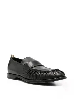 Officine Creative Sound 008 Ruched Leather Loafers