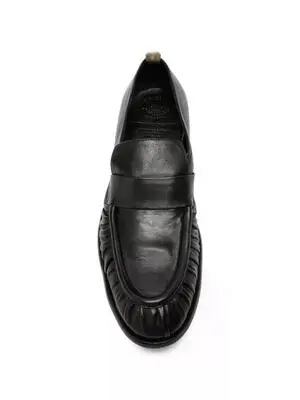 Officine Creative Sound 008 Ruched Leather Loafers