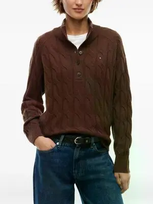 Tommy Hilfiger Cable-knit Button-up Sweater