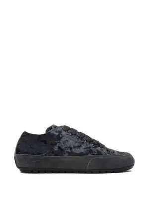 CANDICE COOPER Twist Velvet-effect Panelled Sneakers