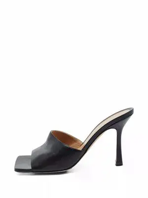 Bottega Veneta Stretch Square-toe Sandals - Black