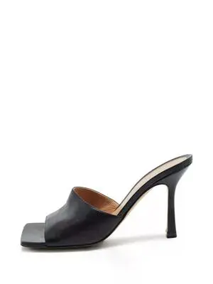 Bottega Veneta Stretch Square-toe Sandals - Black