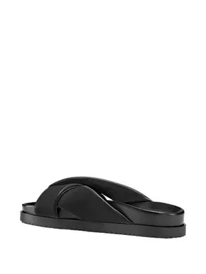 Bogner Padded Crossover-strap Slides - Black