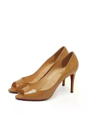 CHRISTIAN LOUBOUTIN New Very Prive Peep-toe Heeled Sandals - Neutrals