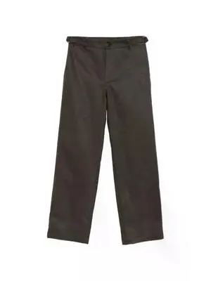 AMARANTO Buckled Straight-leg Trousers - Brown