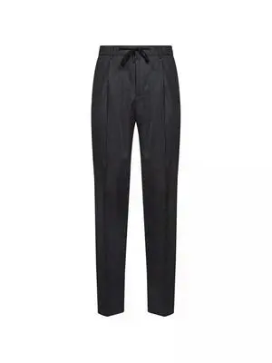 Tagliatore Drawstring Pleated Trousers - Grey