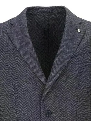 L.B.M. 1911 Herringbone-pattern Single-breasted Blazer