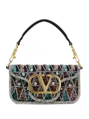 Valentino Garavani Locò Small Embroidered Shoulder Bag