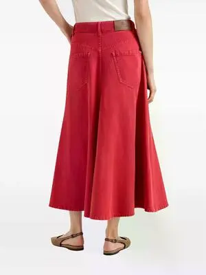 Brunello Cucinelli High-waisted A-line Midi Skirt