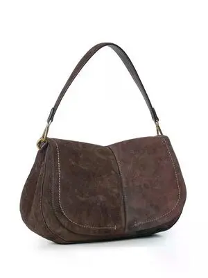 GIANNI CHIARINI Helena Suede-finish Panelled Shoulder Bag