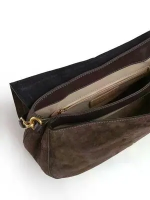 GIANNI CHIARINI Helena Suede-finish Panelled Shoulder Bag
