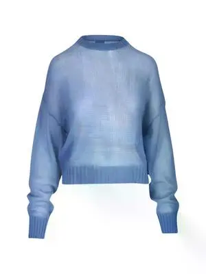 Brunello Cucinelli Sheer Fine-knit Sweater - Blue