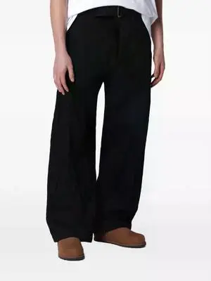Studio Nicholson Belted Wide-leg Jeans - Black