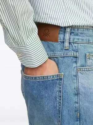 BENETTON Faded Straight-leg Relaxed-fit Jeans - Blue