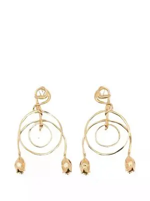 Chloé Tulip Pearl-pendant Floral Earrings