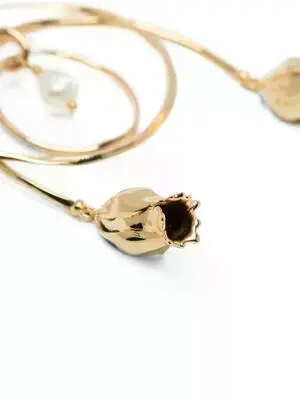 Chloé Tulip Pearl-pendant Floral Earrings